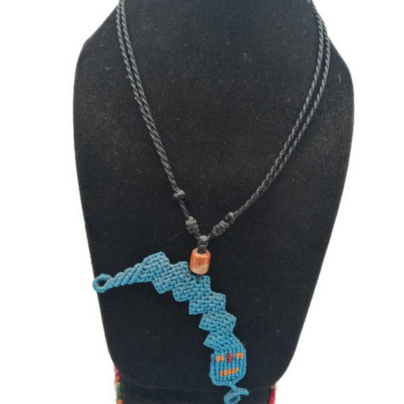Jewelry | Peruvian Handmade Macram Necklace Chavn Culture Totem Snake ...